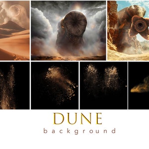 Desert Digital Background, Sandworm, Dramatic Desert Digital Backdrop ...