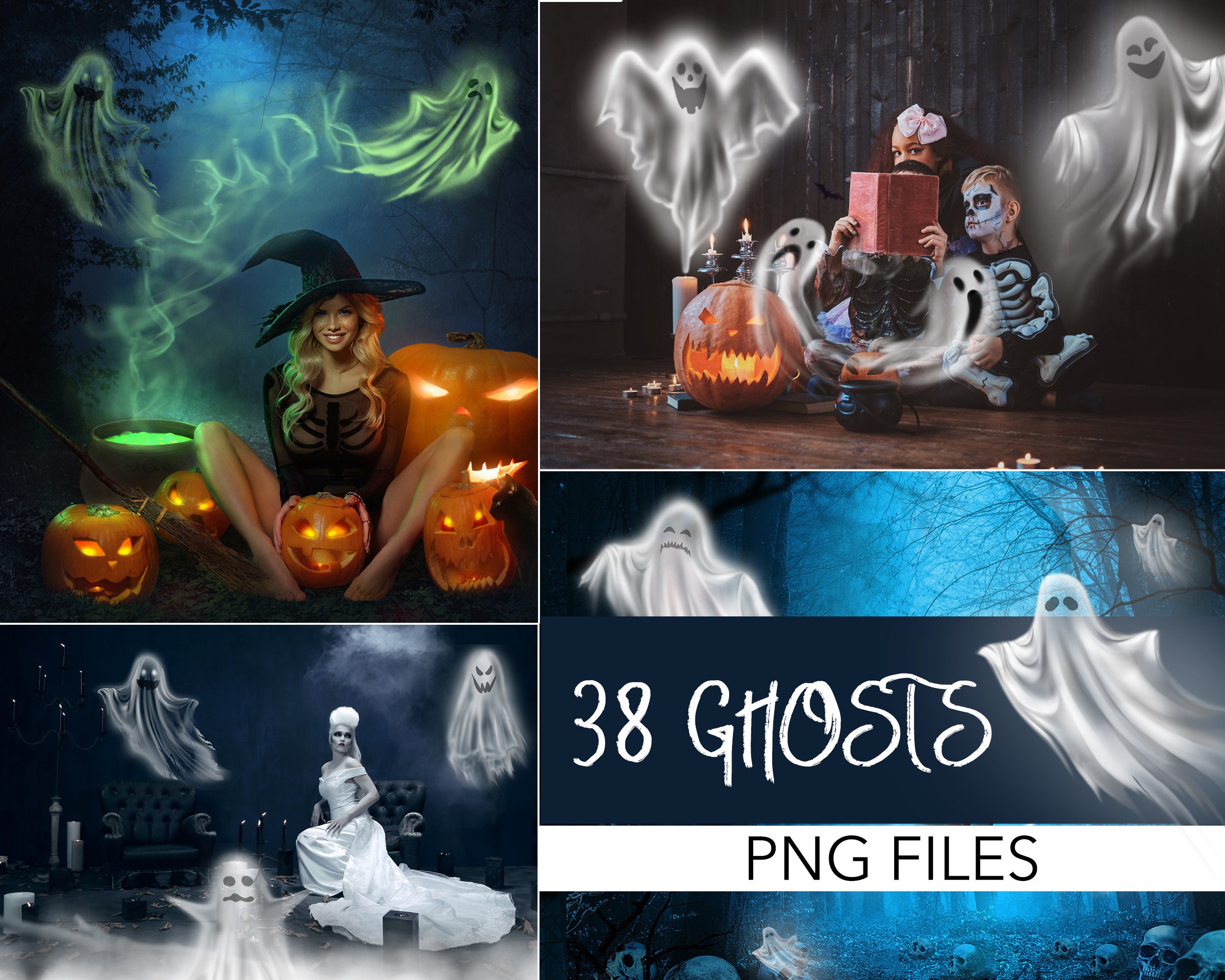 Ghost Overlay Ghost Png Halloween Ghost Clipart Flying - Etsy