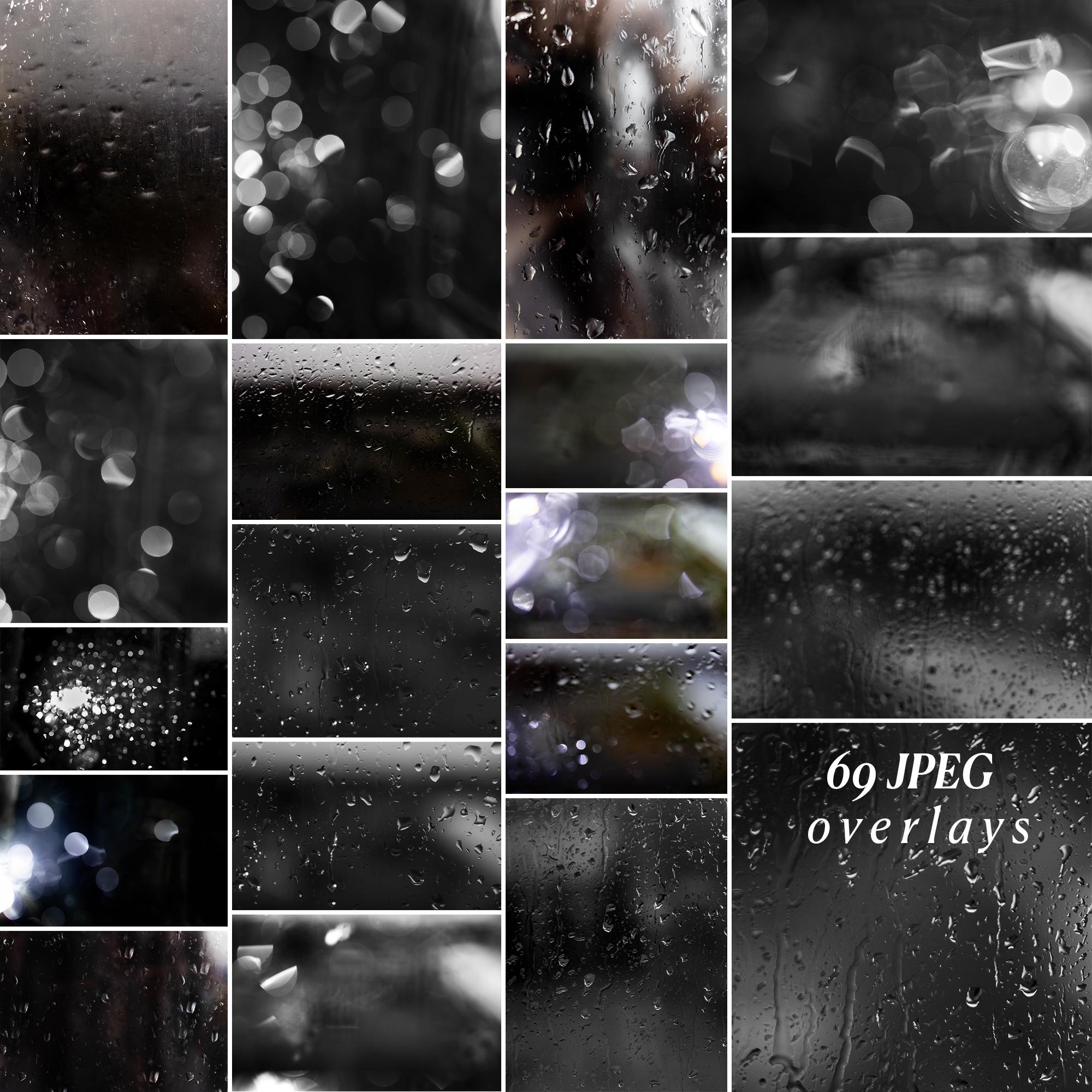 Rainy Day Window Droplet Backgrounds - Digital Overlays Set - Etsy