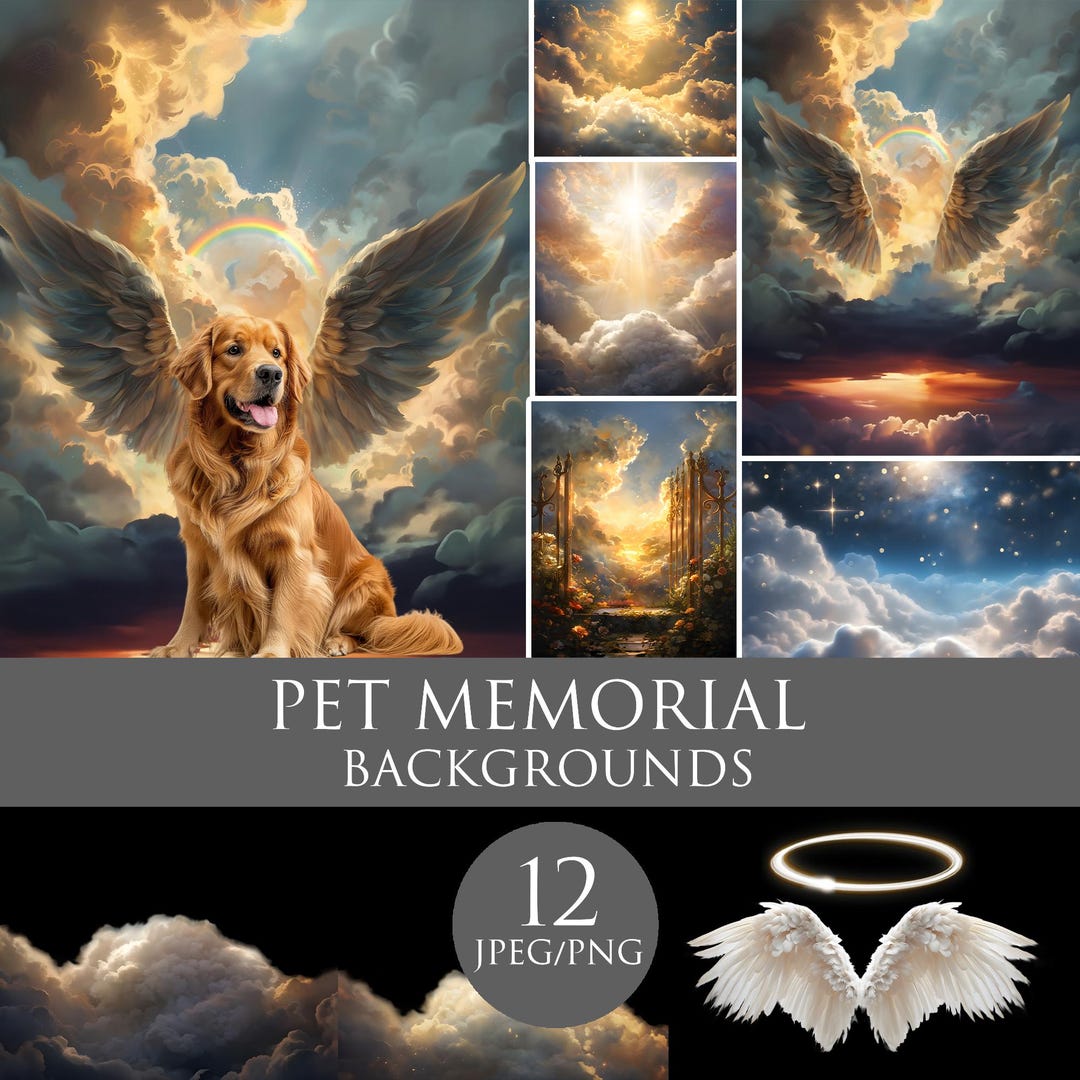 Pet Memorial, Pet Memorial Digital Background, Way to Heaven ...