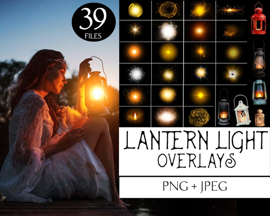 Light Photo Overlays, Lamp Light Overlay, Glowing Lantern Light Photo ...