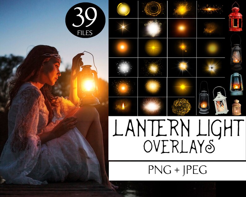 Light Photo Overlays Lamp Light Overlay Glowing Lantern - Etsy