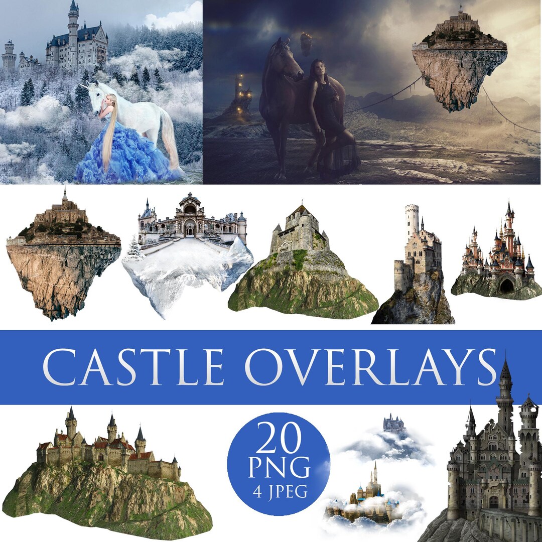 Castle Overlays, Castle Png, Fairy Tale Overlays, Fantasy Castles ...