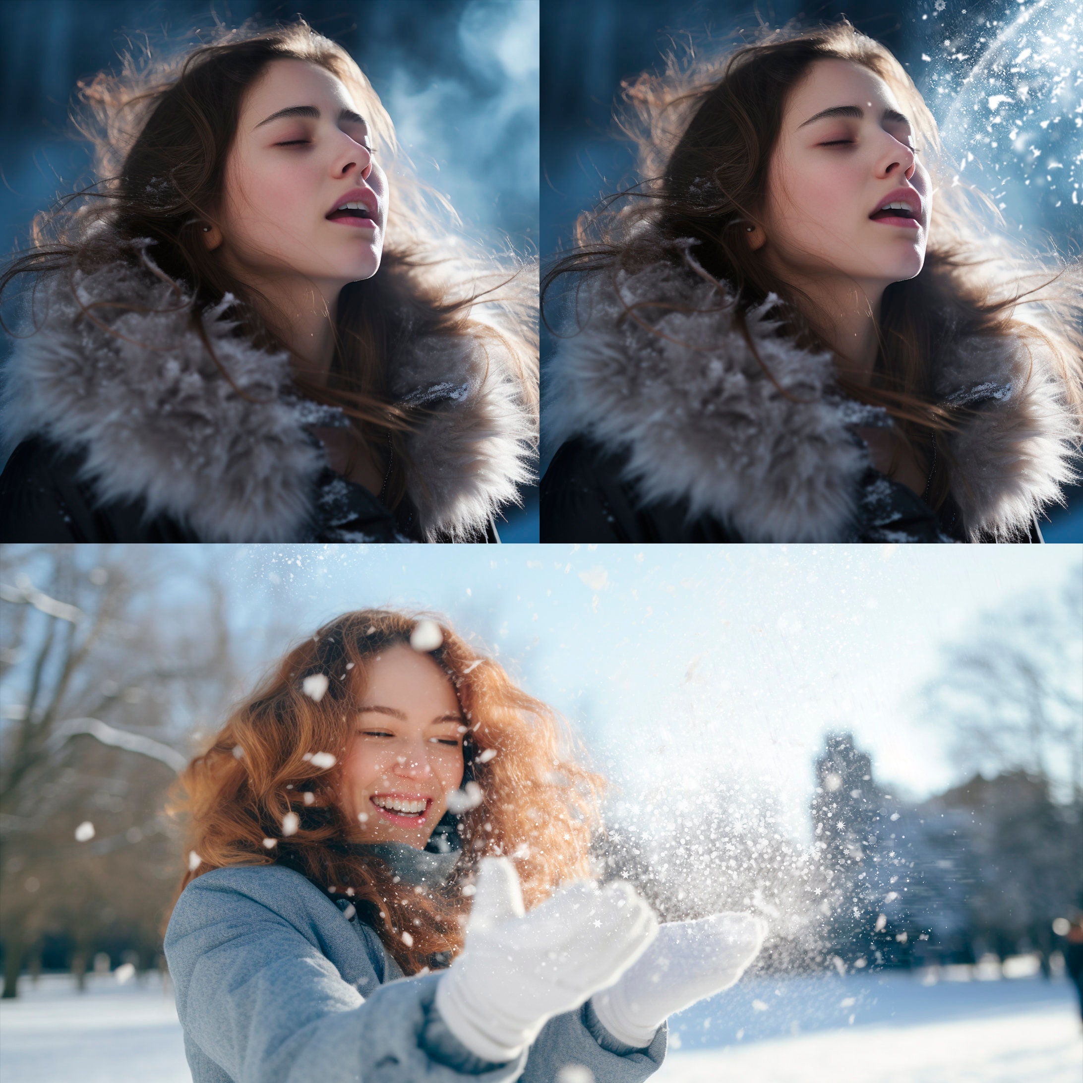 Snow Photo Overlays: Realistic Falling Snow, Winter Effects (PNG ...