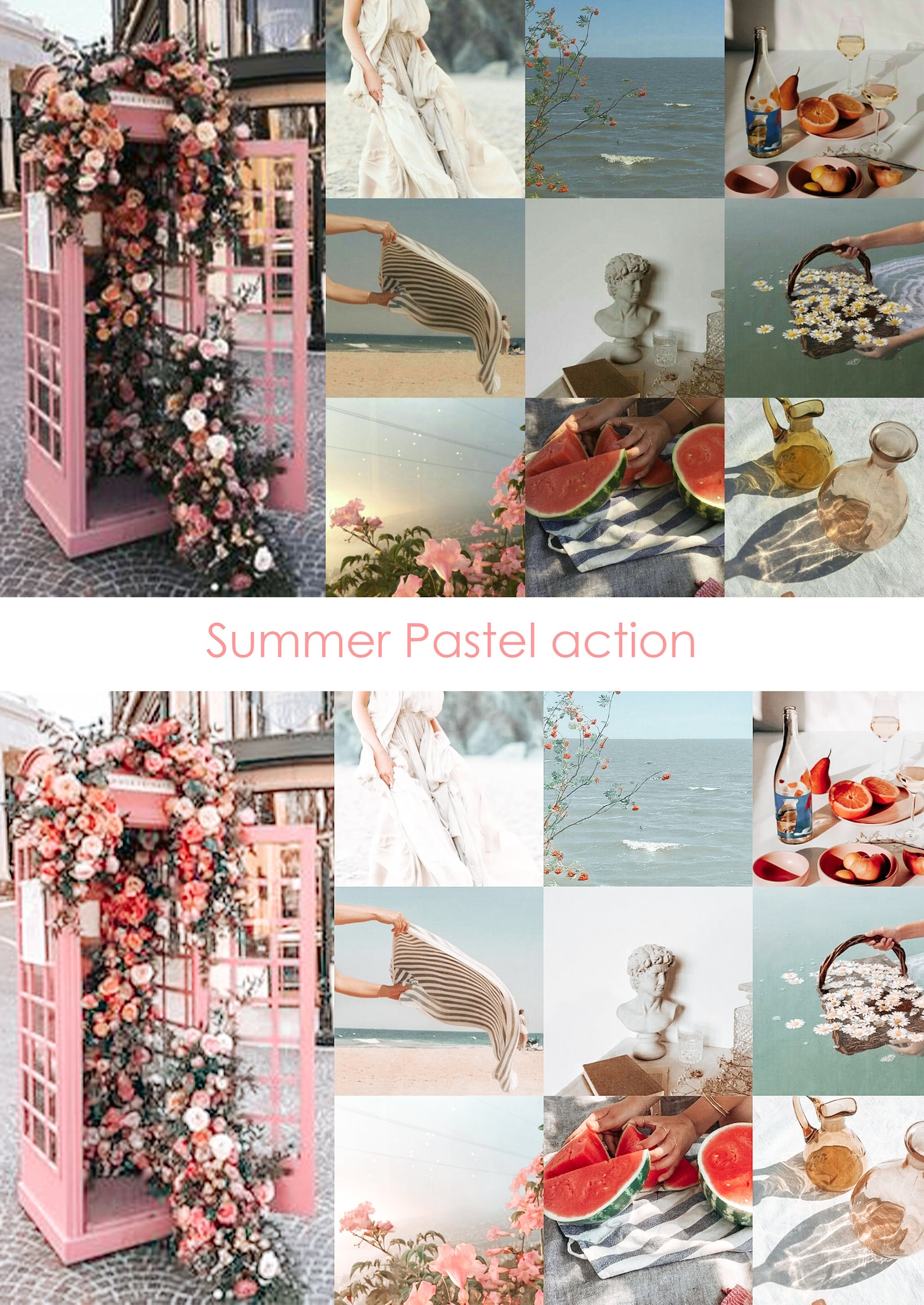 10 Summer Photoshop Actions and ACR Presets Pastel Ps Preset | Etsy