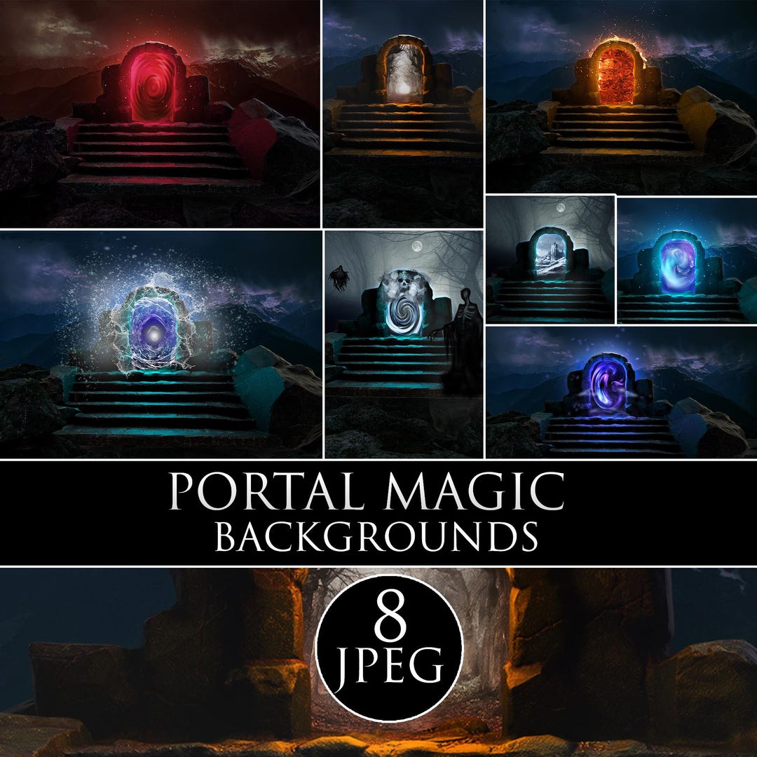 Fantasy Portal Digital Backdrop: Magic Overlays for Photoshop (JPG ...