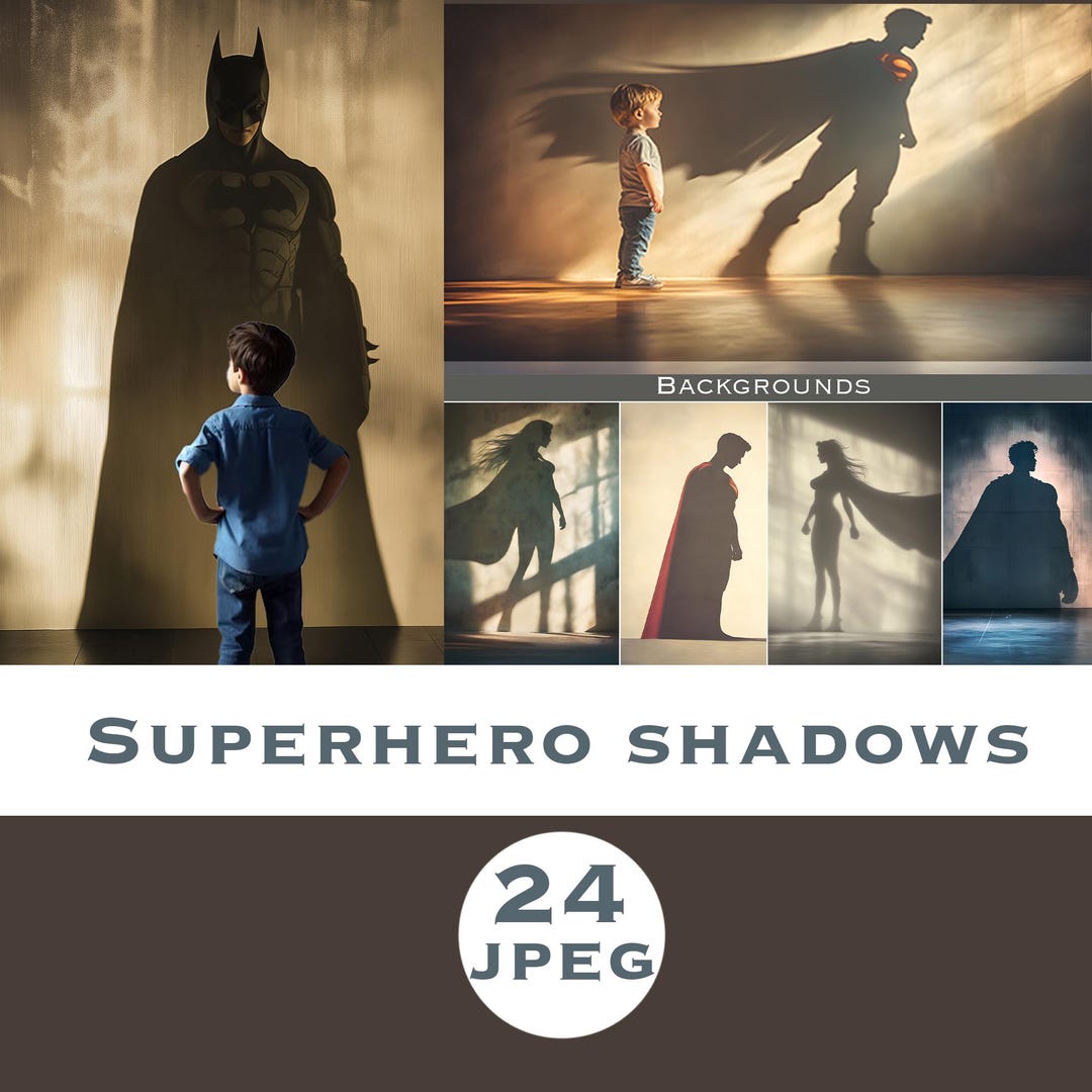 Superhero Shadows Backgrounds, Background for Photographers, Instant ...