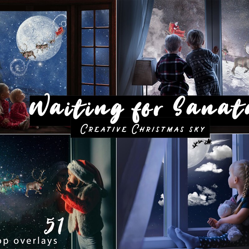 Santa Overlays - Etsy