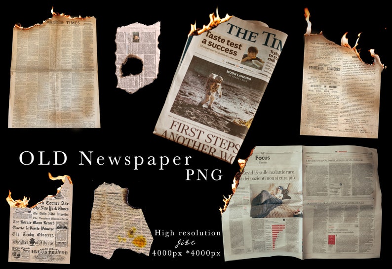 Burnt Paper Burning Newspaper Png Burning Book Png Burning - Etsy