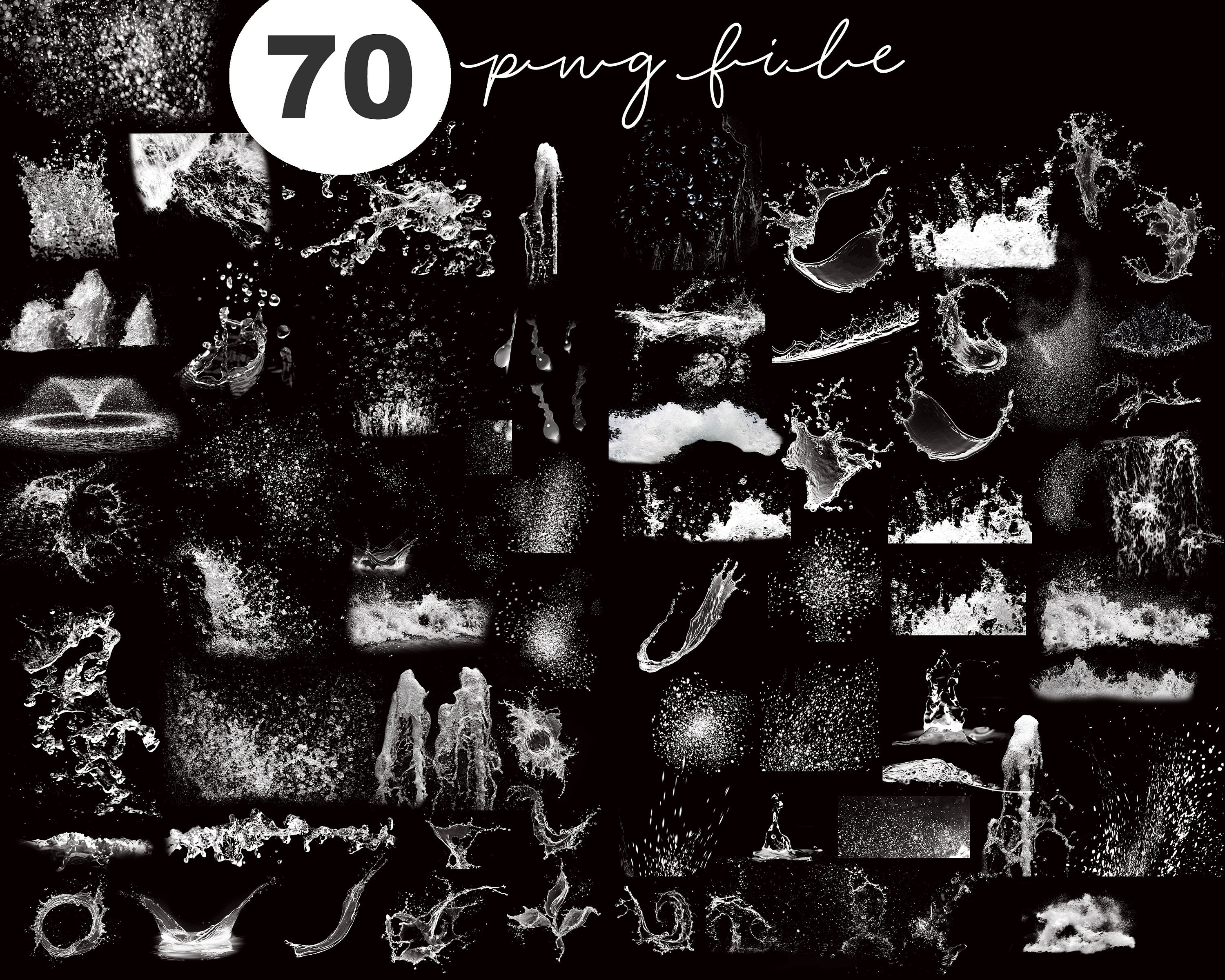 Water Splash Photo Overlays Photography Prop Water Effects | Etsy