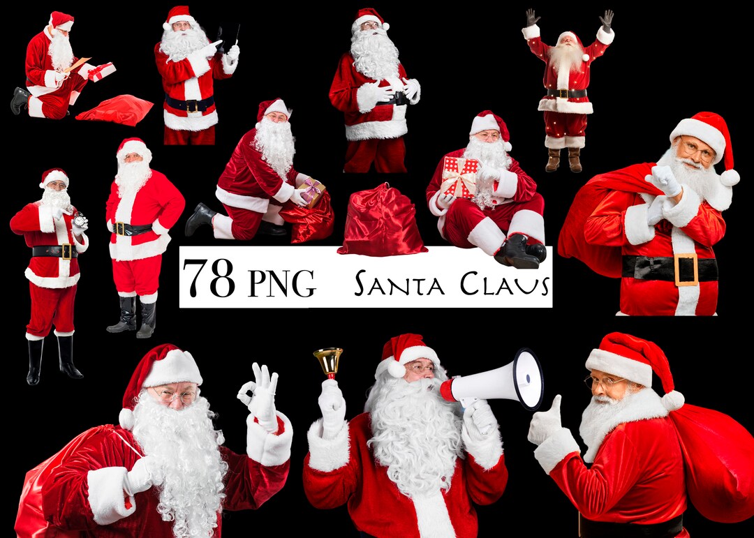 Santa Digital Backdrop, Santa Digital, Santa Overlays, Digital Santa ...