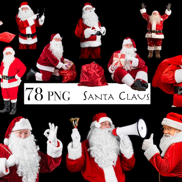 Santa Overlays - Etsy