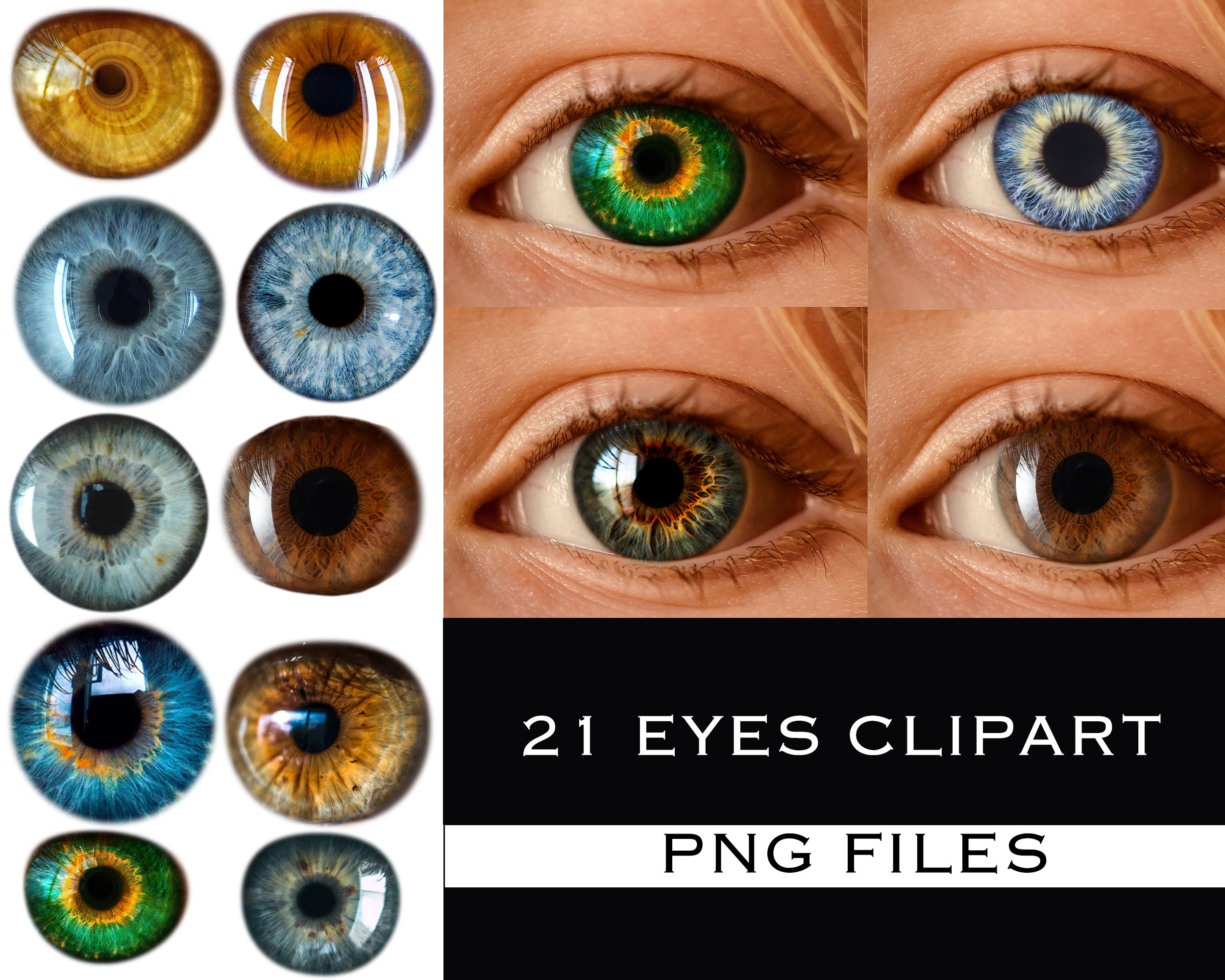 Eyes Clipart Eyes Overlays Eyes Photoshop Overlays Eye Png - Etsy