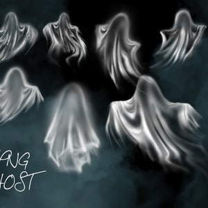 Ghost Overlay, Ghost Png, Halloween Ghost Clipart, Flying Ghosts ...