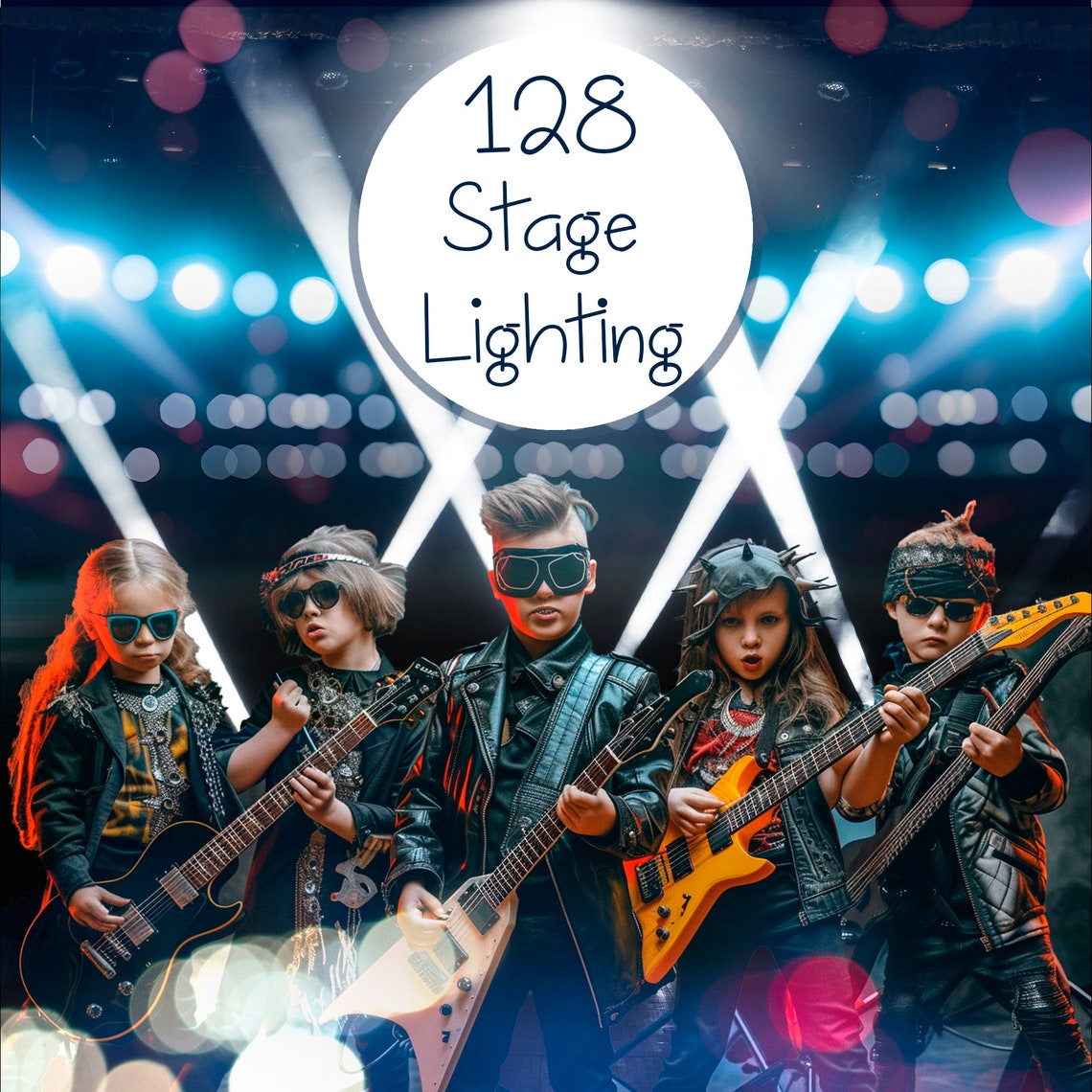 Stage Lights Overlay, Lens Flare Light, Spotlight Backdrop, Realistic ...