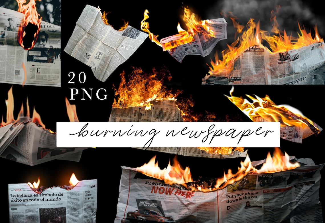 Burnt Paper Burning Newspaper Png Burning Book Png Burning - Etsy
