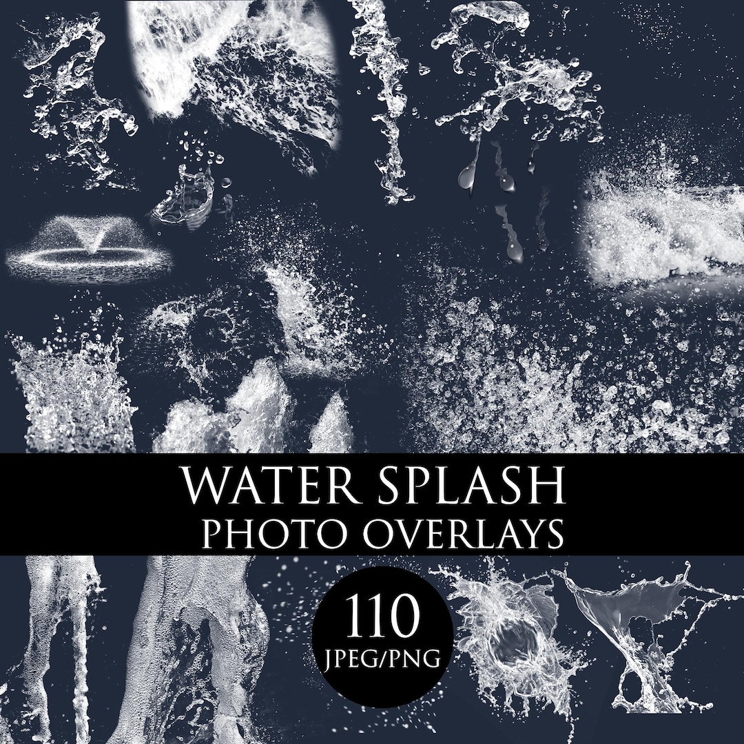 Water Splash Photo Overlays, Photography Prop, Water Effects, Water ...