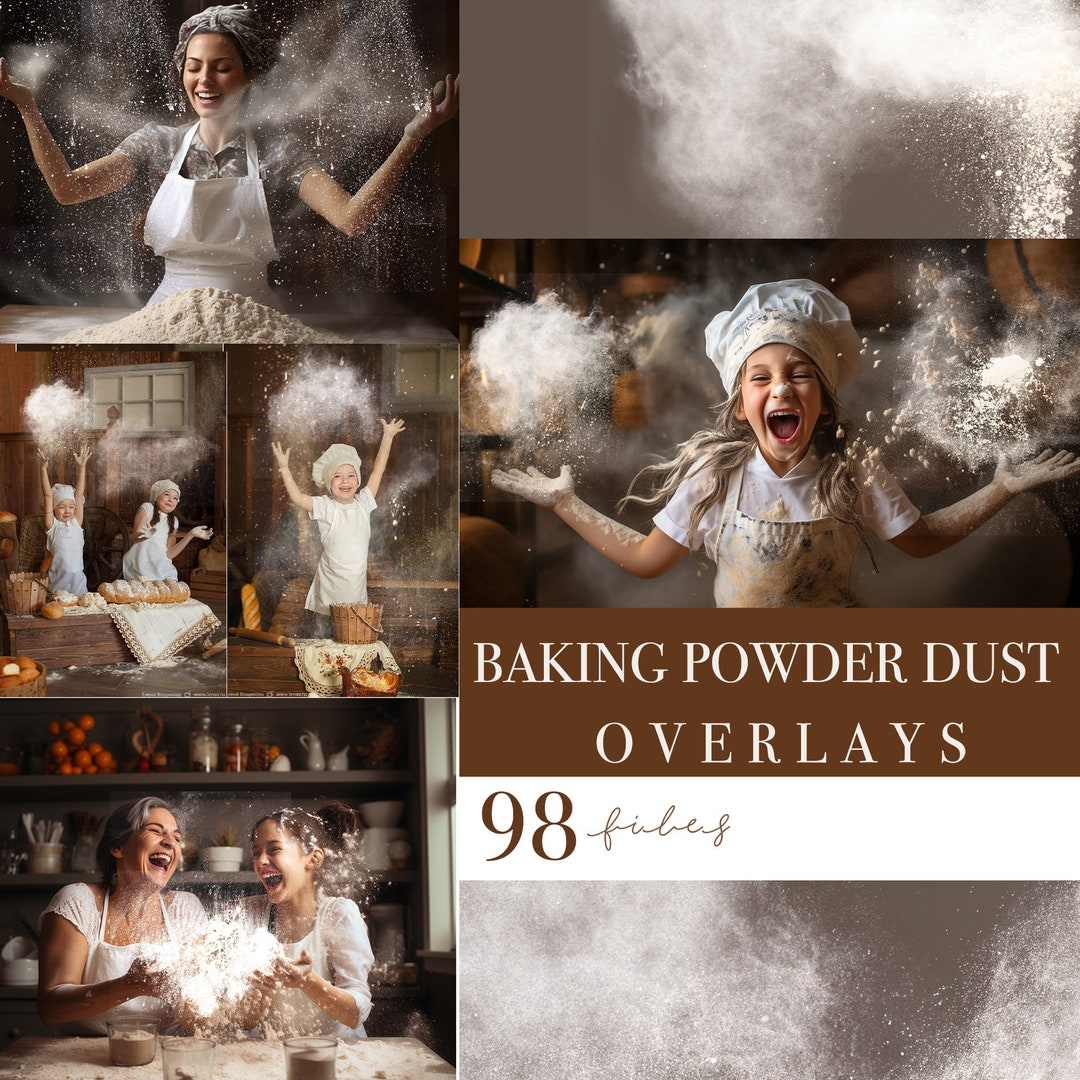 Christmas Baking Powder Dust Overlays, Digital White Flour Photoshop ...