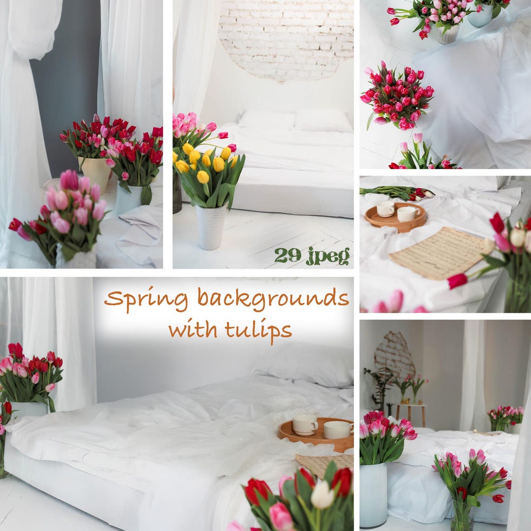 Spring Backgrounds With Tulips, Floral Backdrops, Maternity Backdrops ...