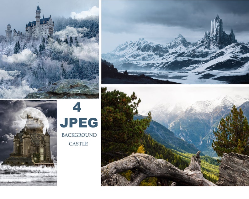 Castle Overlays Castle Png Fairy Tale Overlays Fantasy - Etsy