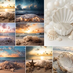 Newborn Beach Digital Backgrounds, Newborn Beach Digital Backdrops ...