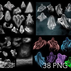 Ghost Overlay, Ghost Png, Halloween Ghost Clipart, Flying Ghosts ...