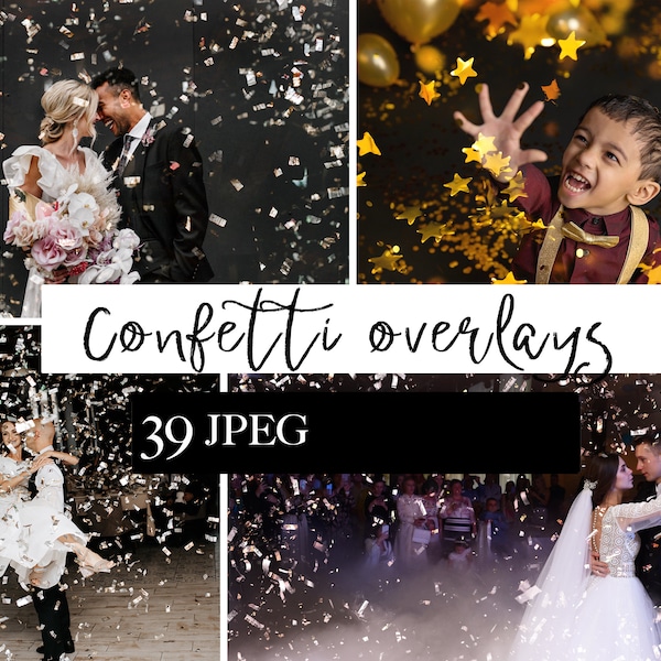 Confetti Overlay Birthday - Etsy