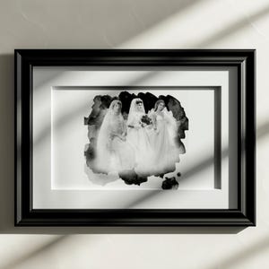 Three Generations Bridal Illustration Bride and Mom Generational ...