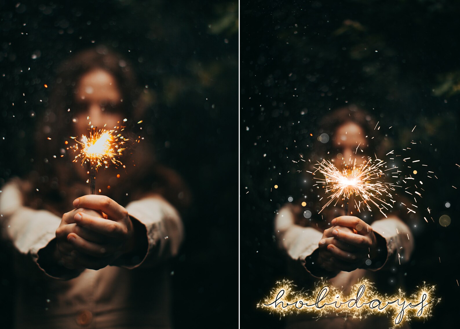 Sparkle Word Art Photo Overlays Christmas Photo Overlays for - Etsy