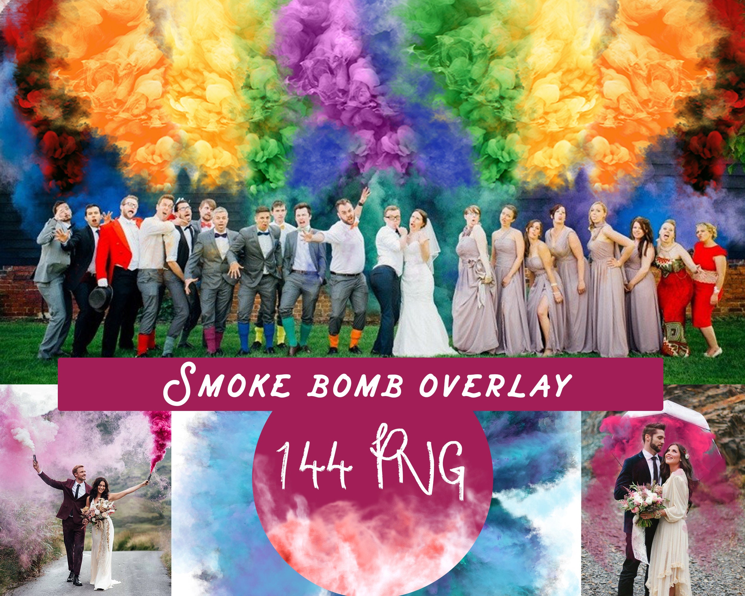 Rainbow smoke bombs wedding 60 photos - Astyledwedding.com