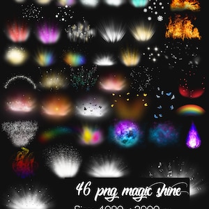 Magic Book Shine Photo Overlays, Christmas Magic Shine Overlays, Light ...
