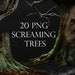 20 Screaming Trees Branches Halloween Overlays Spook Tree - Etsy