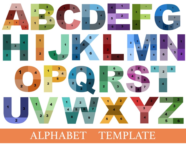 Photo Template Pack Alphabet Template Pack Letter Templates - Etsy
