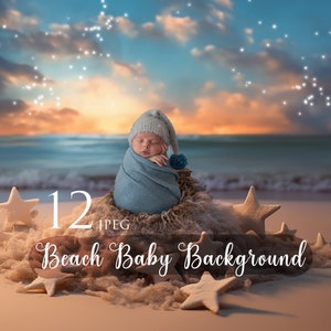 Newborn Beach Digital Backgrounds, Newborn Beach Digital Backdrops ...