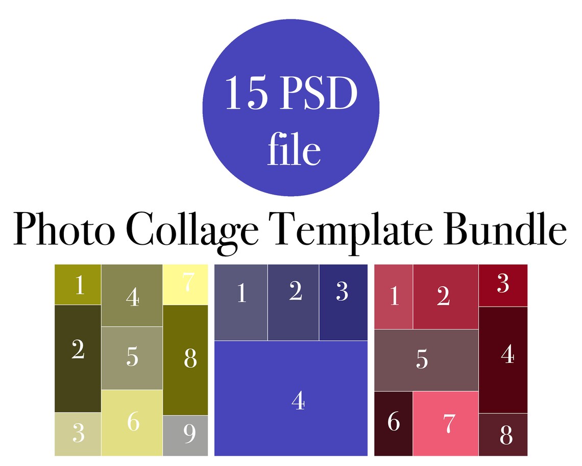 16x20 Photo Collage Template Bundle Photoshop Templates for - Etsy