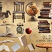Back to School, Digital Library Background, Vintage School Backdrop ...