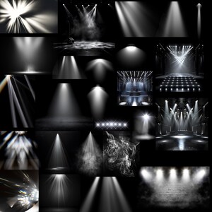 Stage Lights Overlay, Lens Flare Light, Spotlight Backdrop, Realistic ...