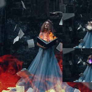 Magic Book Shine Photo Overlays, Christmas Magic Shine Overlays, Light ...