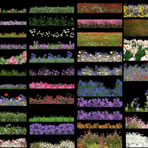 Flower Glade Photoshop Overlays, Flowering Field Photo Overlays ...