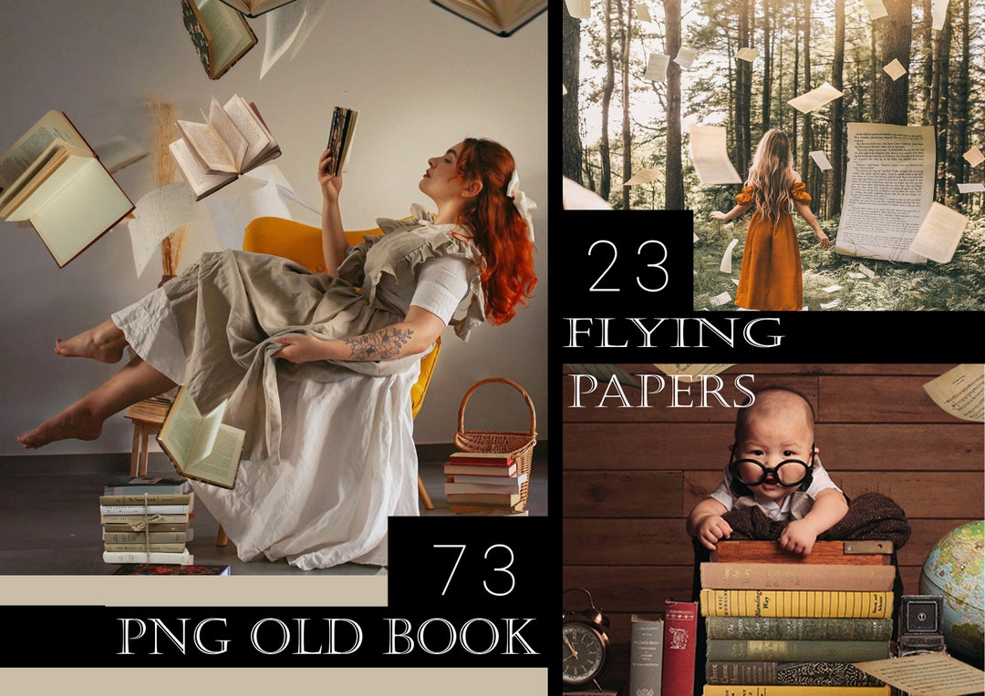 Book Overlays, Flying Paper, Book Png, Papers Overlays, Vintage Books ...
