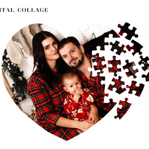 Heart Photo Collage Printable, Gift for Valentine's Day, Digital ...
