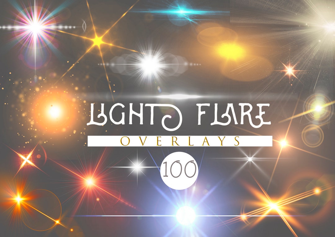 Glowing Light Flare Overlay, Lens Flare Overlays, Photoshop Overlay ...