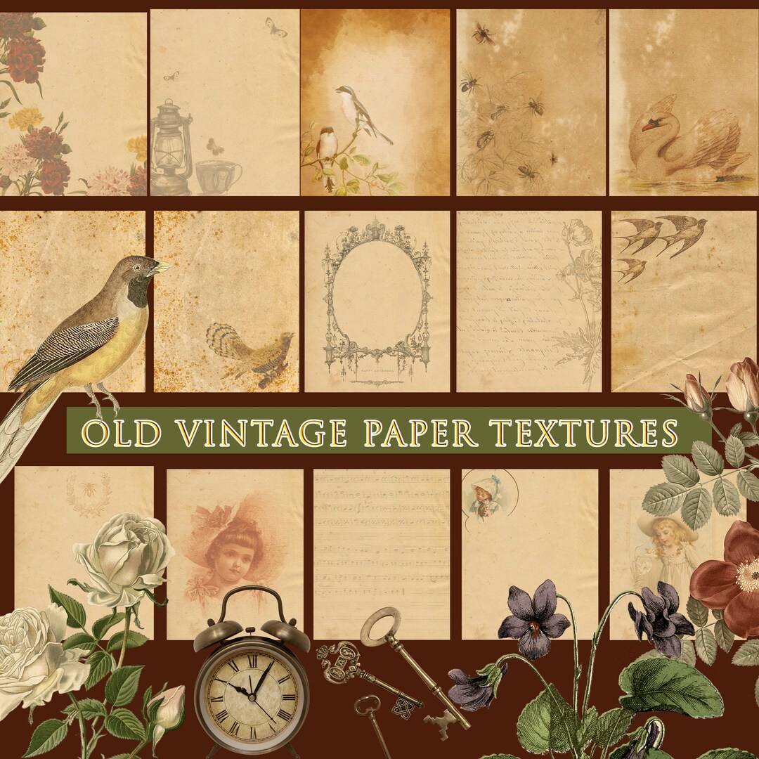 Vintage Clipart Journal DIY Crafting Paper Scrapbooking Writing Instant ...