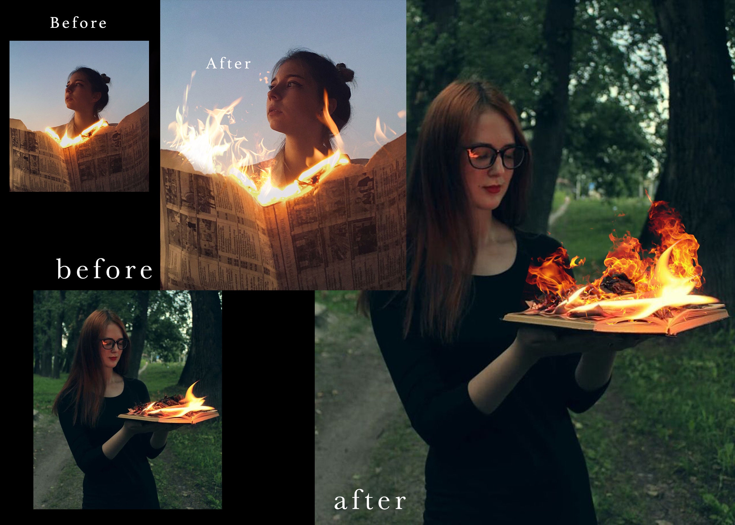 182 Fire Overlays Fire Sparks Overlays Bonfire Overlays | Etsy Canada