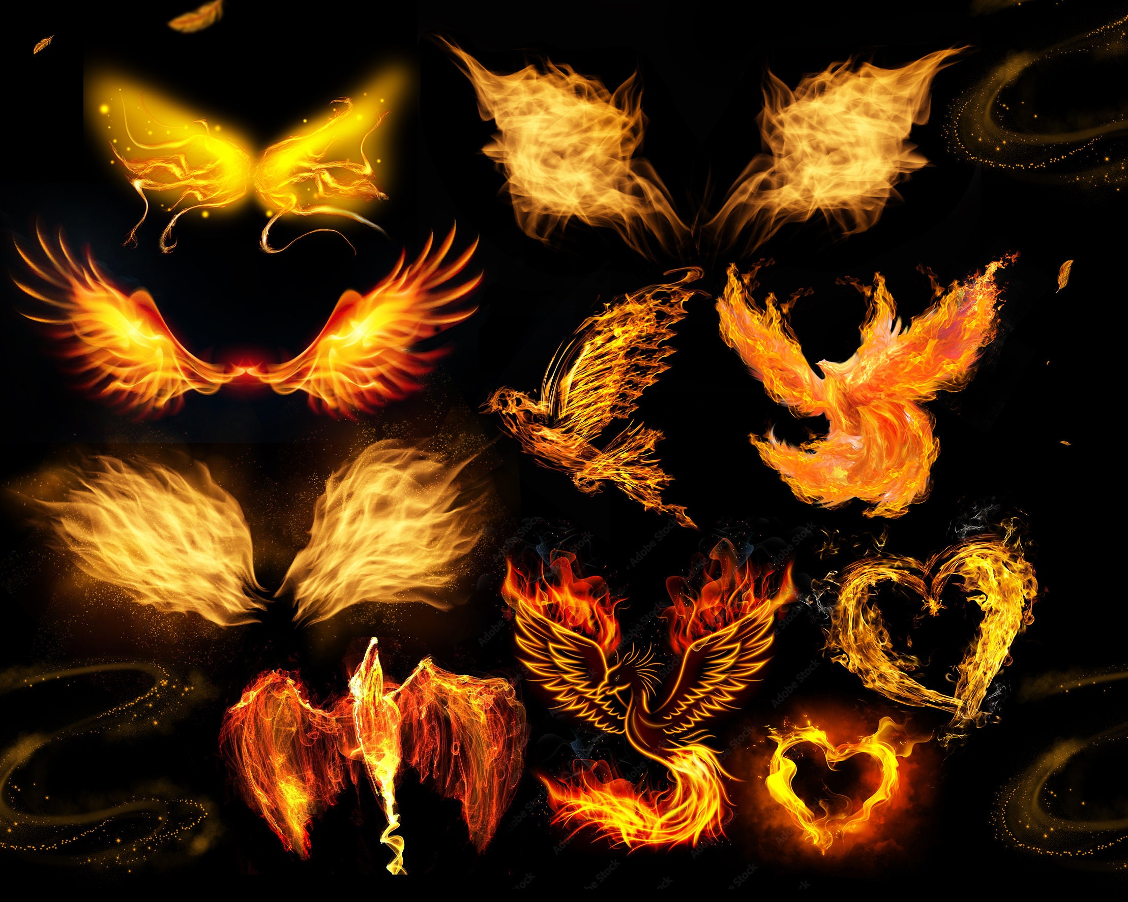 Fire Overlays, Fire Sparks Overlays, WINGS PNG, WINGS Bonfire Overlays ...