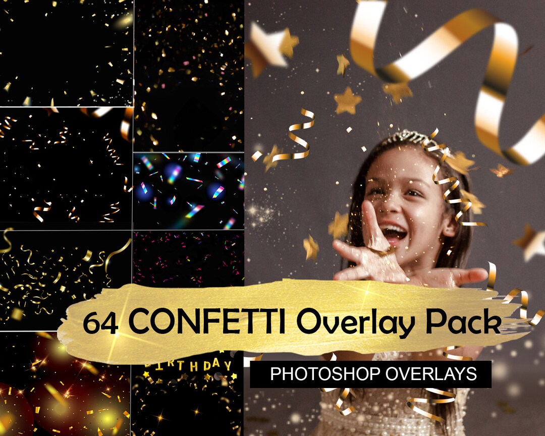 Confetti Overlays, Confetti Effect, Color Confetti, Photo Overlays ...