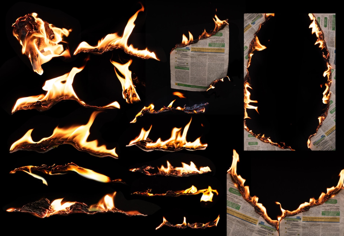 Burnt Paper Burning Newspaper Png Burning Book Png Burning - Etsy