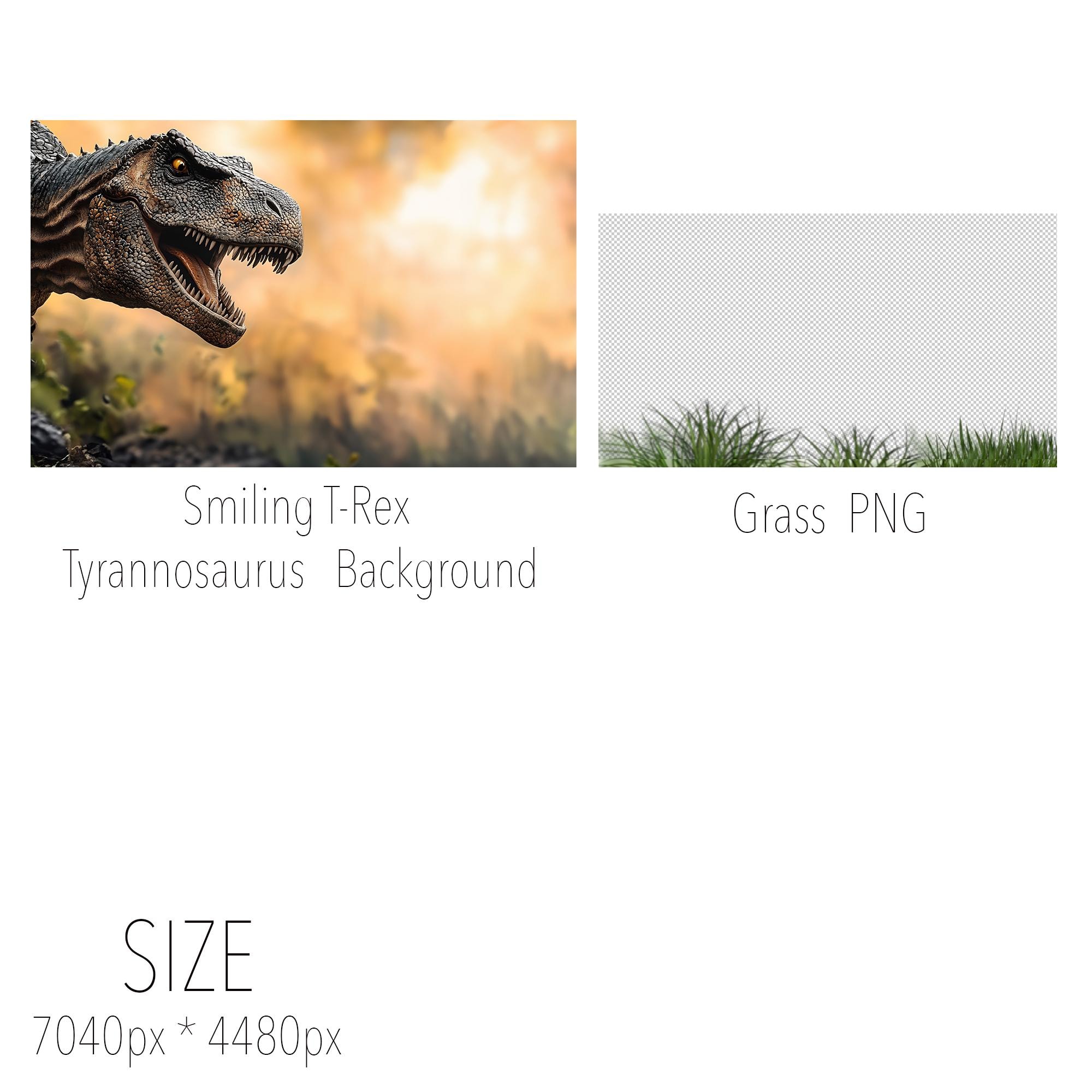 Smiling T-rex Tyrannosaurus Background / Dinosaur Backdrop for ...