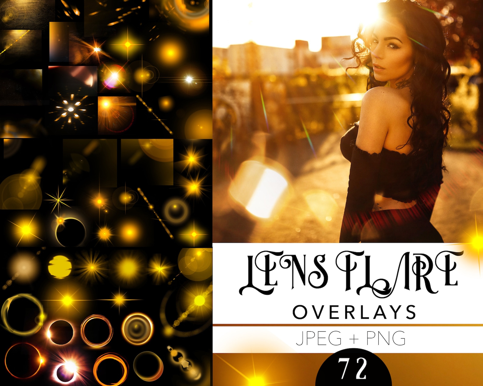 Lens Flare Overlays Sunlight Overlays Sun Overlays Flare - Etsy