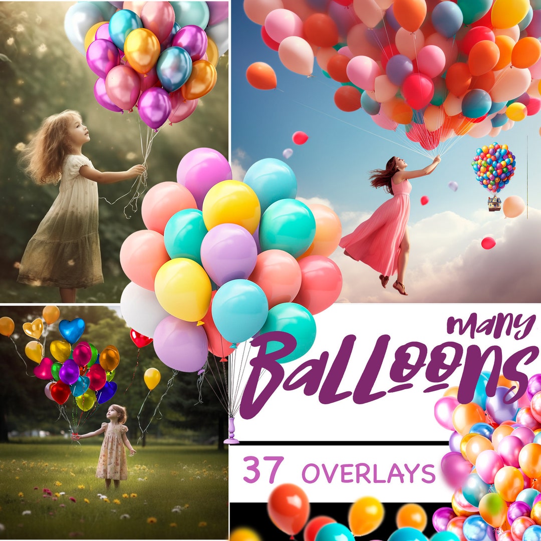 Many Balloons Png, Digital Party Balloons Png, Air Balloon Photo ...